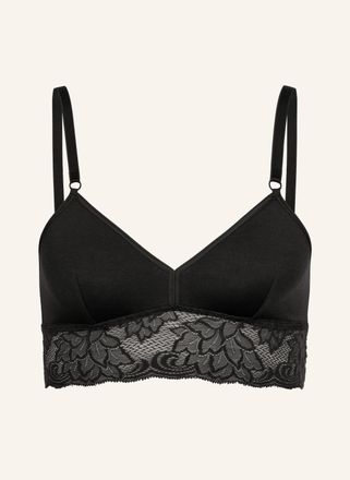 erlich textil Erlich Textil Amelie Bralette Mit Spitze B&uuml;gellos Aus Modal - Verstellbare Tr&auml;ger schwarz