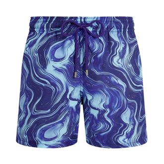 Vilebrequin Homme, Maillots de bain, Bleu, Taille: 3XL Moorea Marble Swim Shorts