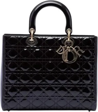 Dior Pre-owned Lady Dior Handbag - Femme - Pre-owned - Noir - Taille: ONE Size