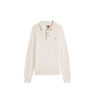 Tommy Hilfiger Langarm Polo in Beige