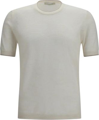 Brooksfield Kurzarm-T-Shirt mit Rippb&uuml;ndchen - - Knitwear - Herren - Wei&szlig; - 2XL