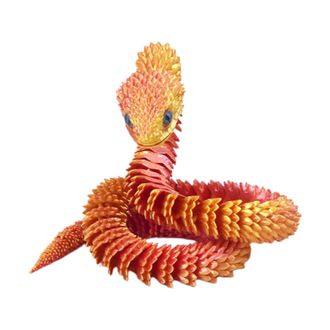 Generic 3D -gedruckte Schlange, Desktop -Zappel -Tierspielzeug - 2,5 Fu&szlig; realistische Sammlerschlange f&uuml;r Desk Home Decoration Party Geburtstag