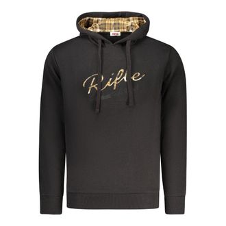 Rifle Schwarzes Baumwoll-Herren-Sweatshirt