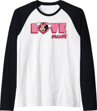 Disney Minnie Mouse Love Mum Muttertag Raglan