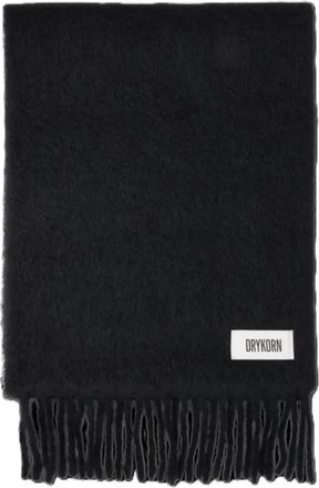 Drykorn unisex, Accessoires, Noir, Taille: ONE Size Écharpe intemporelle à franges