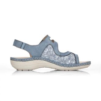 Remonte Sportliche Sandale mit herausnehmbarem Fu&szlig;bett - - Shoes - Damen - Blau - 37 EU