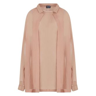 Giorgio Armani Rotes Lehmhemd f&uuml;r M&auml;nner - - Blouses & Shirts - Damen - Braun - L