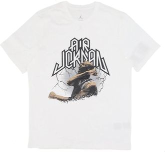 Nike Jordan Grafik-T-Shirt Wei&szlig;/Schwarz Kurzarm - - Sport - Herren - Wei&szlig; - L
