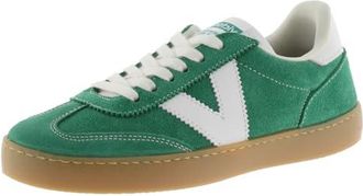 Victoria Basket Basse Unisexe Berlin Ciclista Croûte De Cuir & Pièces & Lacets en Contraste 1126212 Verde 40