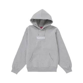 SUPREME unisex, Sweatshirts et sweats &agrave; capuche, Gris, Taille: XL Box Logo Hooded SweaT-shirt