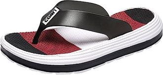 Generic Tongs pour femme avec semelle en caoutchouc, semelle &eacute;paisse antid&eacute;rapante, chaussures de plage, arc-en-ciel, pantoufles &eacute;paisses avec talon ouvert, N