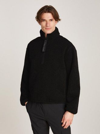 Calvin Klein Jeans Pl&uuml;schjacke HALF ZIP SHERPA mit Logoschriftzug
