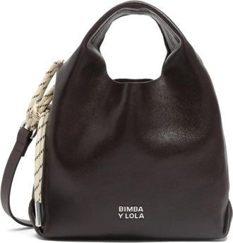 Bimba & Lola sac cabas en cuir à détail de corde - Marron