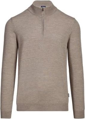 Fa&ccedil;onnable Pull col zipp&eacute; en laine m&eacute;rinos