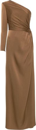 Alex Perry Abendkleid aus Seide - Braun