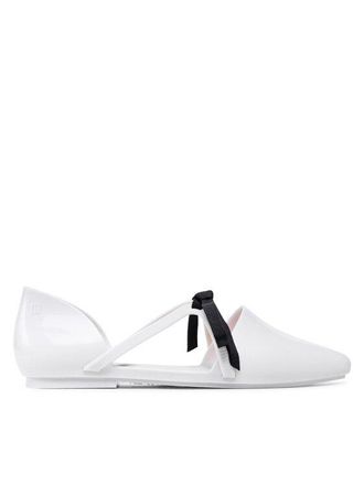 Melissa Ballerinas Pointy Stripe Jason 33435 Wei&szlig;