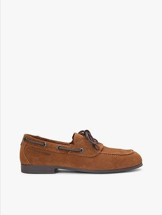 Tommy Hilfiger Chaussures bateau en daim &agrave; semelle flexible