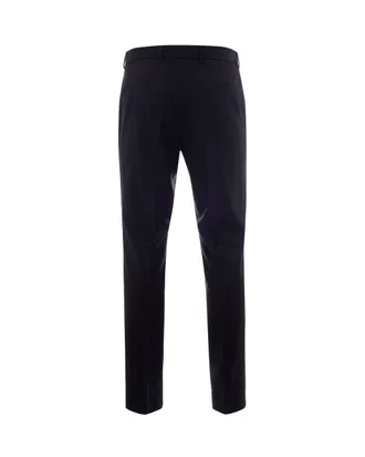 HUGO BOSS Mens Trousers Slim-Fit Black Virgin Wool