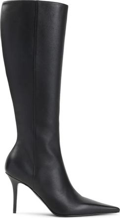 Amina Muaddi Stiefel - Pointed Toe Ankle Boots In Smooth Nappa Leather - Gr. 37,5 (EU) - in Schwarz - f&uuml;r Damen