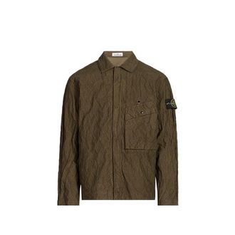 Stone Island Chemise droite en coton mélangé