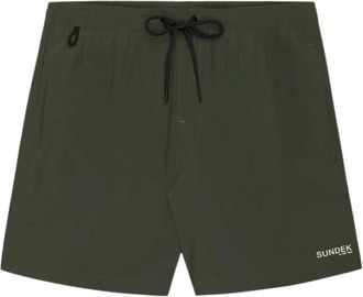 Sundek Iconic Taffeta Mid-Length Boardshort - - Swimwear - Herren - Gr&uuml;n - 3XL