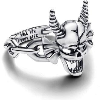 Pandora Stranger Things Hellfire Club Ring aus Sterling Silber mit Zirkonia, Gr&ouml;&szlig;e: 56, 193569C00-56