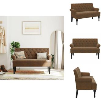 vidaXL Vidaxl - Banc avec dossier marron 120x62x75,5 cm similicuir daim - Banc Design - Banc Salle &agrave; Manger - Banc Moderne - Banc Cuir Faux - Meuble Salon