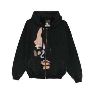 KidSuper Studios Hd04 Rei&szlig;verschluss-Hoodie - - Sweatshirts & Hoodies - Herren - Schwarzk - L