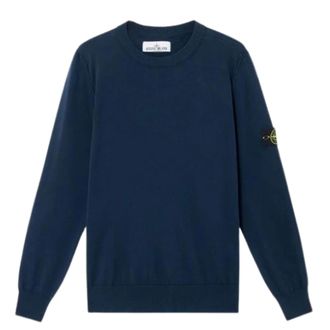 Stone Island Homme, Pulls, Bleu, Taille: 2XL Pull col rond en coton doux