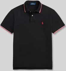 Polo Ralph Lauren Regular Fit Poloshirt aus reiner Baumwolle mit Kontraststreifen