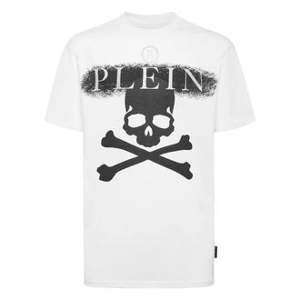 Philipp Plein T-shirt Round Neck SS - - Tops - Herren - Wei&szlig; - 4XL