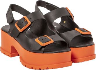 Art Damen 1821 Manchester Sandale, Nappa, Schwarz, Orange, 42 EU