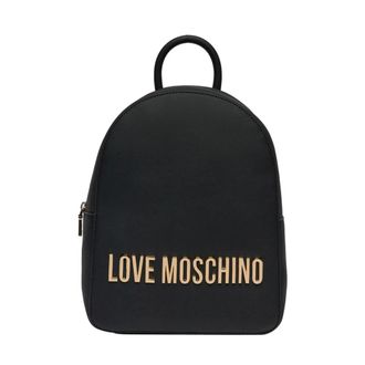 Love Moschino Schwarzer Logo Basic Rucksack - - Bags - Damen - Schwarzk - ONE SIZE