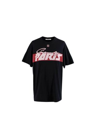 Givenchy Black cotton 4G logo printed T-shirt Size L