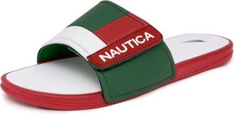 Nautica Mens Bower Athletic Slide, Adjustable Straps Comfort Sandal