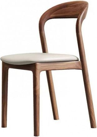 Generic Hölzernen Esstühle Massiv Holzkonstruktion mit gebogener Rückenstütze perfekt als Küchenstühle oder Esszimmer -Seitenstühle weiß 81 * 43 * 46cm