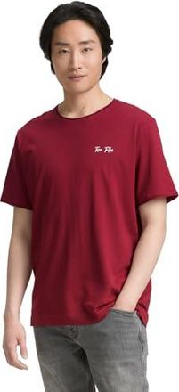 Tom Tailor 1047774 T-Shirt, 35930-Deep Red, XL Hommes