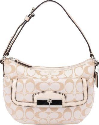 Coach Crossbody Bags - Coach Monogram Kristian Shoulder Bag - Gr. unisize - in Beige - f&uuml;r Damen