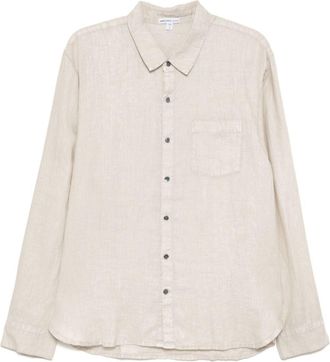 James Perse Hemd aus Leinen - Nude