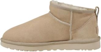 UGG Ugg, Femme, Chaussures, Beige, Taille: 36 EU Bottines &agrave; doublure en cuir et semelle en caoutchouc