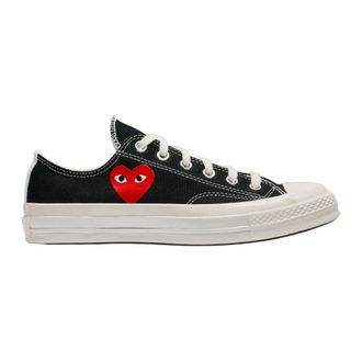 Comme Des Garçons Femme, Chaussures, Noir, Taille: 36 1/2 EU Baskets Basses en Toile Black Heart