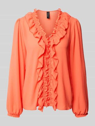 Marc Cain Bluse mit R&uuml;schen und V-Ausschnitt