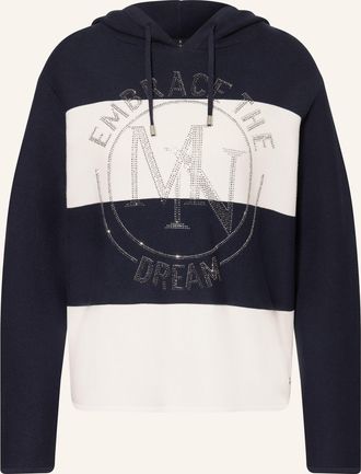 Monari Monari Strick-Hoodie Mit Schmucksteinen blau