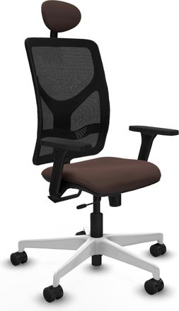 Piqueras y Crespo Stuhl f&uuml;r Kontrollzentren mit 3D-Armen, h&ouml;henverstellbarer Lendenwirbelst&uuml;tze und festem Kopfteil, ausgestattet mit Syncro/Traslack und Schneideschaum