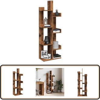 vidaXL Vidaxl - B&uuml;cherregal Altholz-Optik 48x25,5x140 cm Holzwerkstoff
