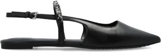 Michael Kors Femme, Chaussures, Noir, Taille: 37 EU Dina Flex Ballerines Slingback en Cuir