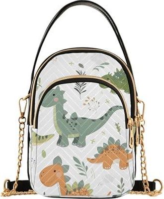 Mnsruu Sac à bandoulière pour femme, motif dinosaures, sac à dos à bandoulière, sac à main avec sangle réglable