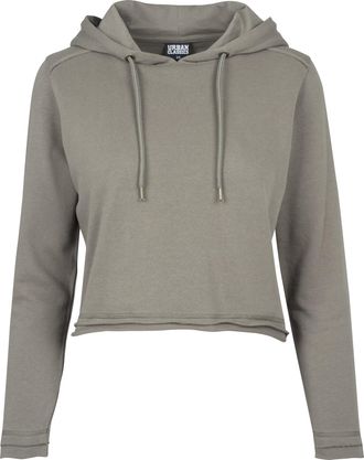 Urban Classics Damen Ladies Cropped Terry Hoody Kapuzenpullover, per Pack Gr&uuml;n (Army Green 1144), X-Small (Herstellergr&ouml;&szlig;e: XS)