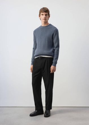 Mango Pantalon relaxed-fit pinces noir - Homme - 38 - MANGO MAN