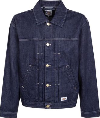 Dickies Homme, Vestes, Bleu, Taille: M Veste en jean Selvedge Pliss&eacute;e